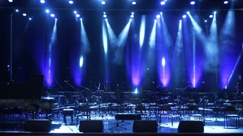 Concert light. Stage lighting background... | Stock Video | Pond5