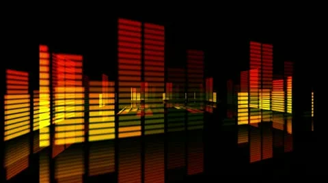 Concert Stage 3D Sound graphic equalizer... | Stock Video | Pond5