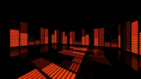 Concert Stage 3D Sound graphic equalizer... | Stock Video | Pond5