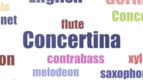 Concertina Tag Cloud Animated Isolated O... | Stock Video | Pond5