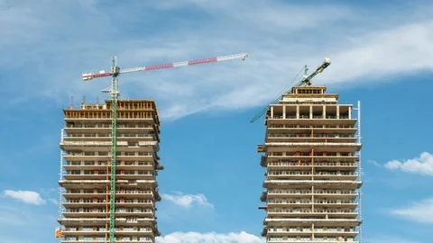 Time Lapse Building Construction Stock Video Footage | Royalty Free ...