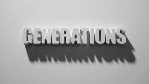 concrete letters series, GENERATION, top... | Stock Video | Pond5