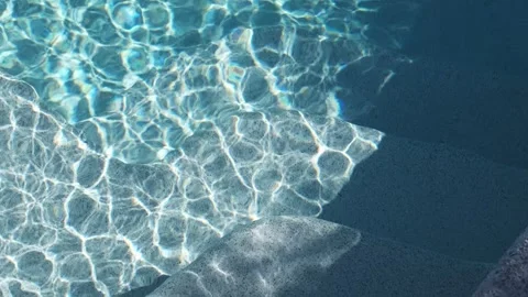 Concrete pool steps submerged underwater... | Stock Video | Pond5