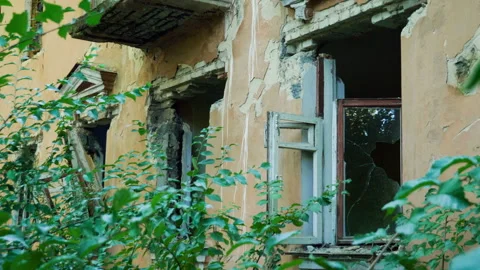 Condemned building. An empty old multi-s... | Stock Video | Pond5