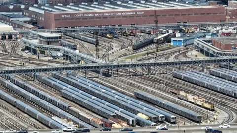 The Coney Island Rapid Transit Car Overh... | Stock Video | Pond5