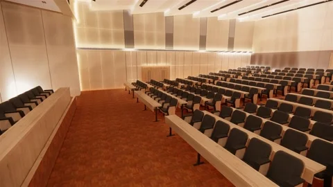 Conference hall lecture theater interior... | Stock Video | Pond5