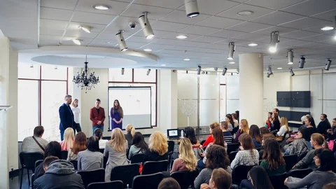 Crowded Auditorium Stock Video Footage | Royalty Free Crowded ...