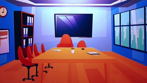 Conference room video animation with tab... | Stock Video | Pond5