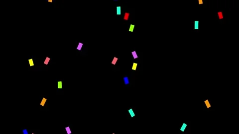 confetti 2d animation cartoon colorful c... | Stock Video | Pond5