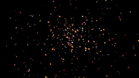 Confetti Explosions With Alpha Channel | Stock Video | Pond5