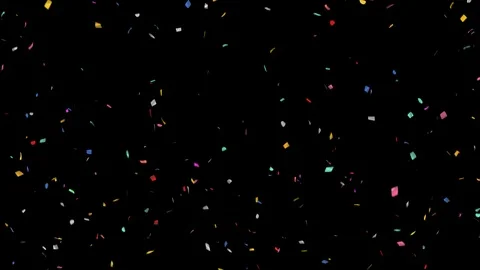 Confetti Falling / Alpha Channel / Loop ... | Stock Video | Pond5
