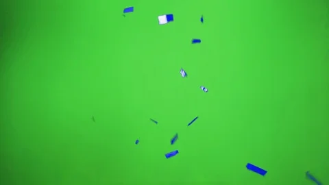 Confetti falling beautiful in blue with... | Stock Video | Pond5