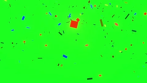 Confetti falling on a green screen, chro... | Stock Video | Pond5