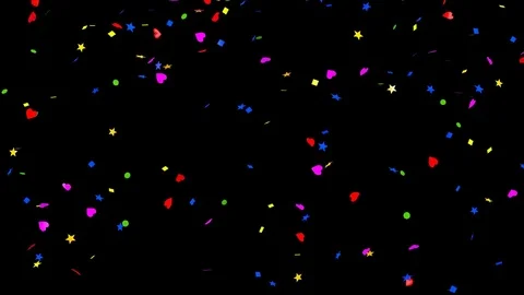 Confetti Falling Loop with alpha channel... | Stock Video | Pond5