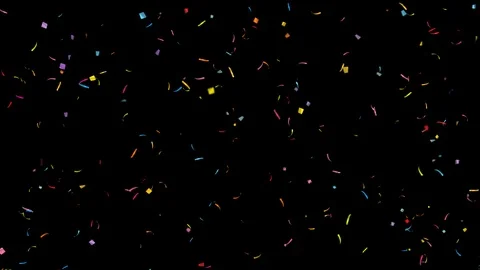Confetti Falling Loop Animation With Alp... | Stock Video | Pond5