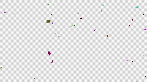 Confetti loop isolated on transparent ba... | Stock Video | Pond5