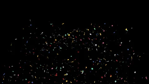 Confetti Side Explosions With Alpha Chan... | Stock Video | Pond5