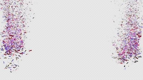 Confetti Splash with alpha channel | Stock Video | Pond5