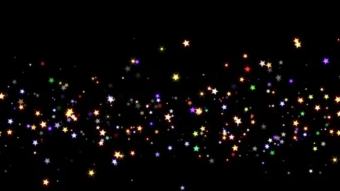 Confetti Stars - Falling Transition | Stock Video | Pond5