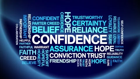 Confidence animated word cloud,animation... | Stock Video | Pond5