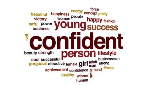 Confident animated word cloud, text desi... | Stock Video | Pond5