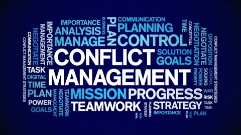 Conflict Management animated word cloud,... | Stock Video | Pond5