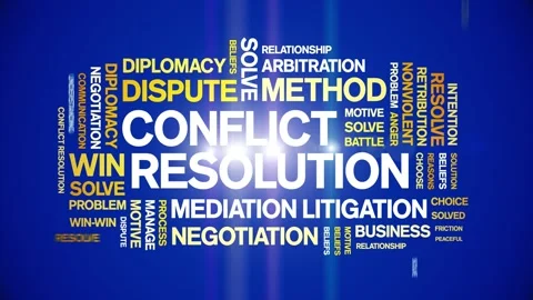 Conflict Resolution animated word cloud,... | Stock Video | Pond5