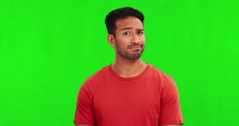 Confused, doubt and question with a man ... | Stock Video | Pond5