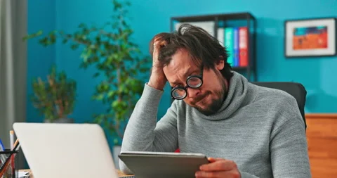 Confused guy, new employee of company, i... | Stock Video | Pond5