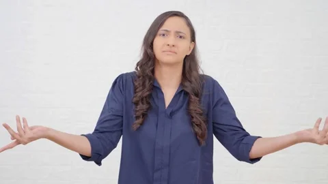 Confused Indian girl asking question | Stock Video | Pond5