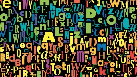 Confused letters of the alphabet scrolli... | Stock Video | Pond5