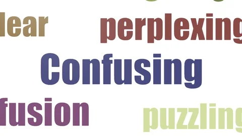 Confusing Word Cloud Animated Isolated O... | Stock Video | Pond5