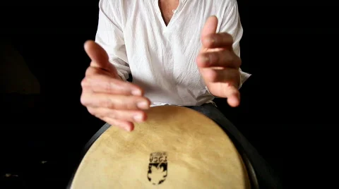 congo bongo drum percussion cuban drumme... | Stock Video | Pond5