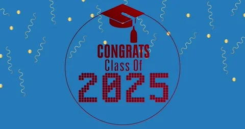 Congrats class of 2025 animation | Stock Video | Pond5