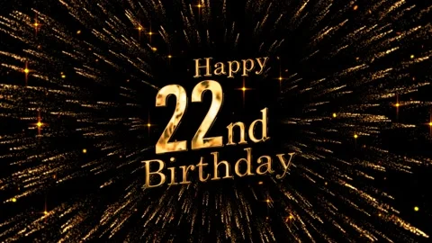 Congratulations on the 22nd birthday wit... | Stock Video | Pond5