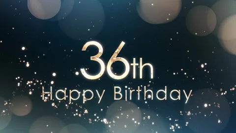 Congratulations banner, happy 36th birth... | Stock Video | Pond5