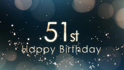 Congratulations banner, happy 51st birth... | Stock Video | Pond5