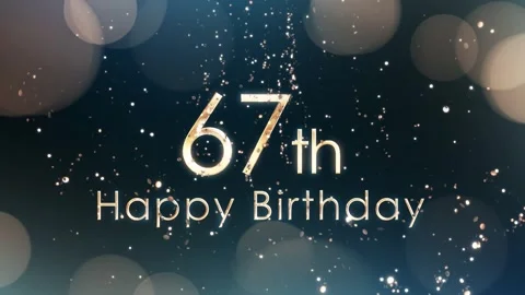 Congratulations banner, happy 67th birth... | Stock Video | Pond5