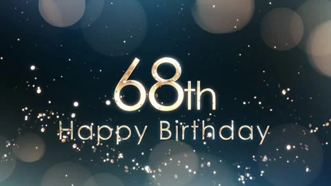 Congratulations banner, happy 68th birth... | Stock Video | Pond5