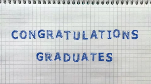 Congratulations graduates. Animated illu... | Stock Video | Pond5