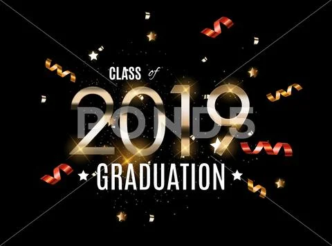 Congratulations on Graduation 2019 Class Background Vector Illustration ...