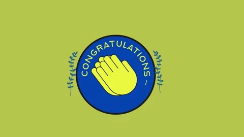 congratulations Hand clapping Animation | Stock Video | Pond5