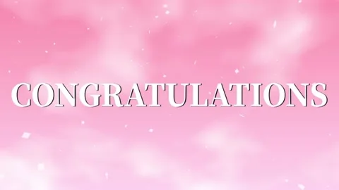 CONGRATULATIONS message text animation m... | Stock Video | Pond5
