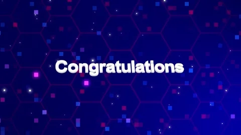 Congratulations text animation with back... | Stock Video | Pond5
