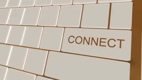 Connect-Key Concept 4K 3D animation gold | Stock Video | Pond5