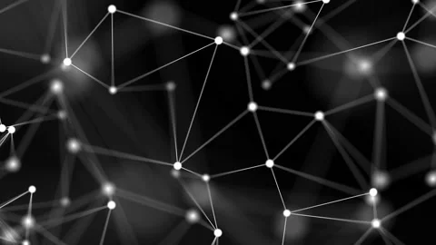 Connected polygons plexus geometric Loop... | Stock Video | Pond5