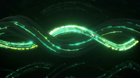 Connection form with green data stream 3... | Stock Video | Pond5