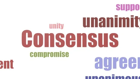 Consensus Word Cloud Animated Isolated O... | Stock Video | Pond5
