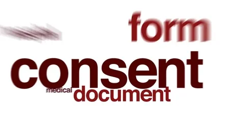 Consent animated word cloud. | Stock Video | Pond5