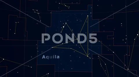 Constellation of Aquila outlined. Shapes: Graphic #90231141